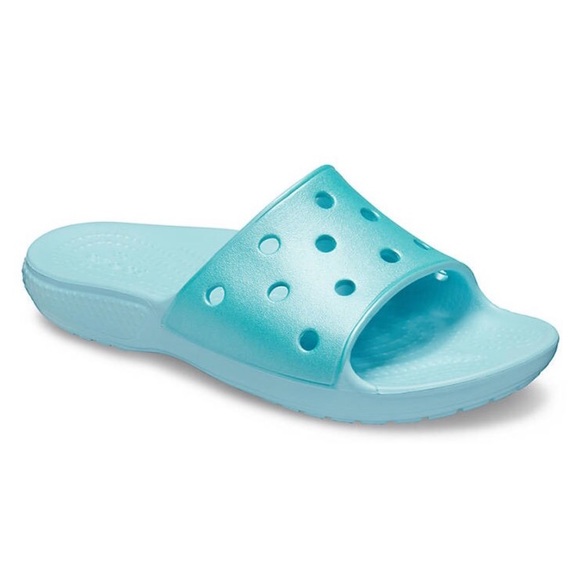 CROCS | Shoes | Nwt Girls Light Blue Crocs Classic Slide Sandals | Poshmark